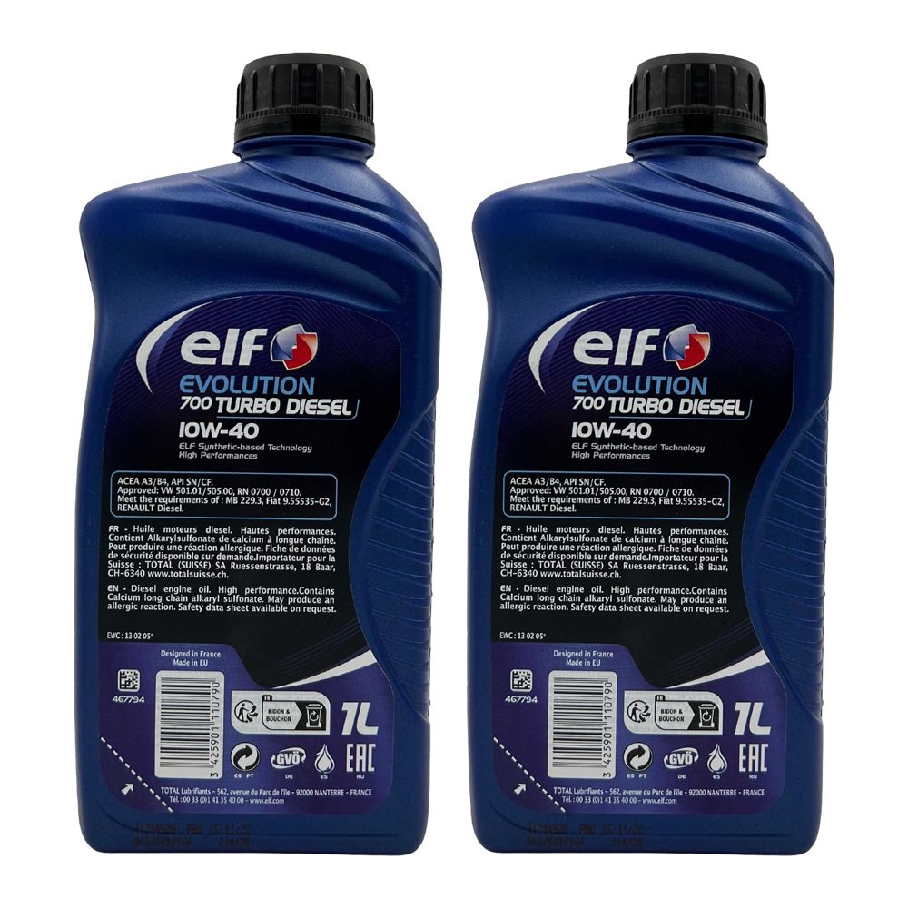 Elf Evolution 700 Turbo Diesel 10W-40 2x1 Liter | R29913130