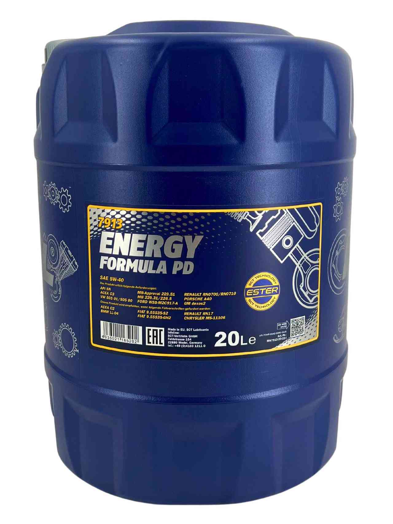 Mannol Energy Formula PD 5W-40 20 Liter | R38075237