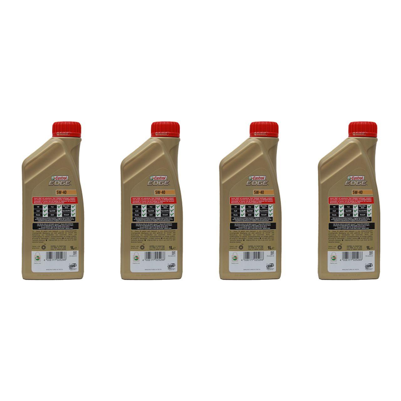 Castrol Edge Fluid Titanium 5W-40 4x1 Liter | R27634398