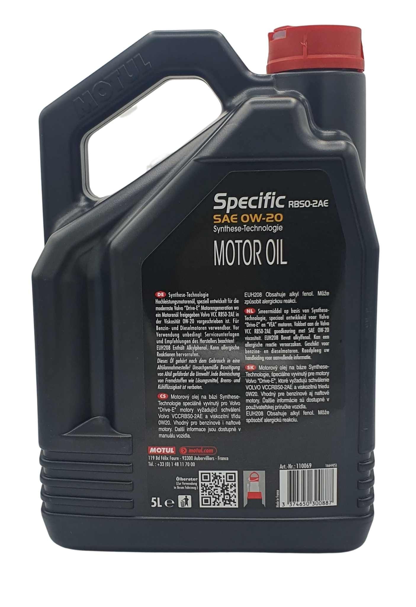 Motul Specific VOLVO VCC RBS0-2AE 0W-20 1 Liter | R39820940