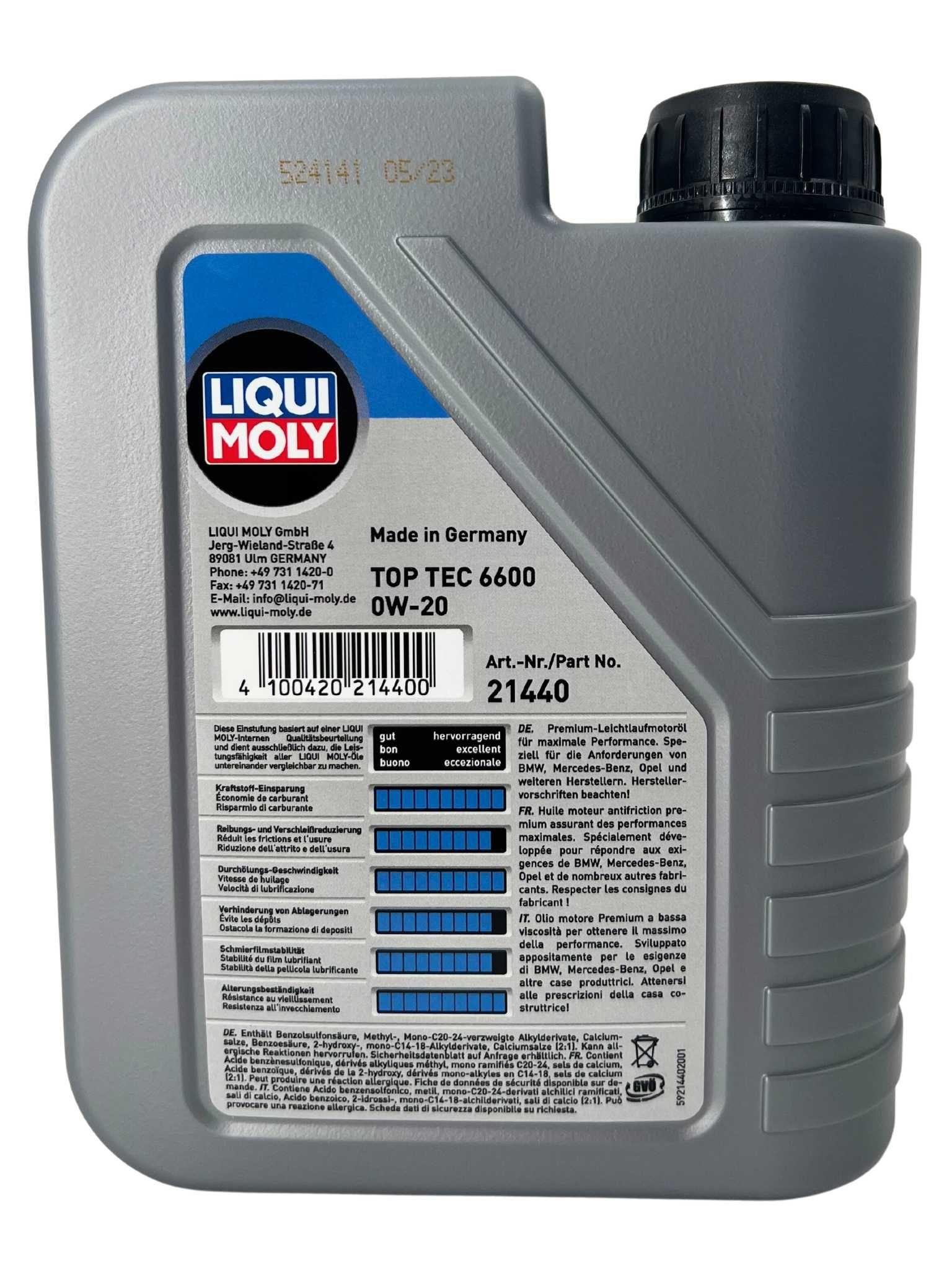 Liqui Moly Top Tec 6600 0W-20 1 Liter | R38073045