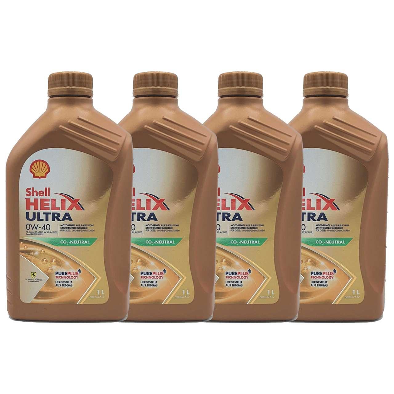 Shell Helix Ultra 0W-40 4x1 Liter | R27641648
