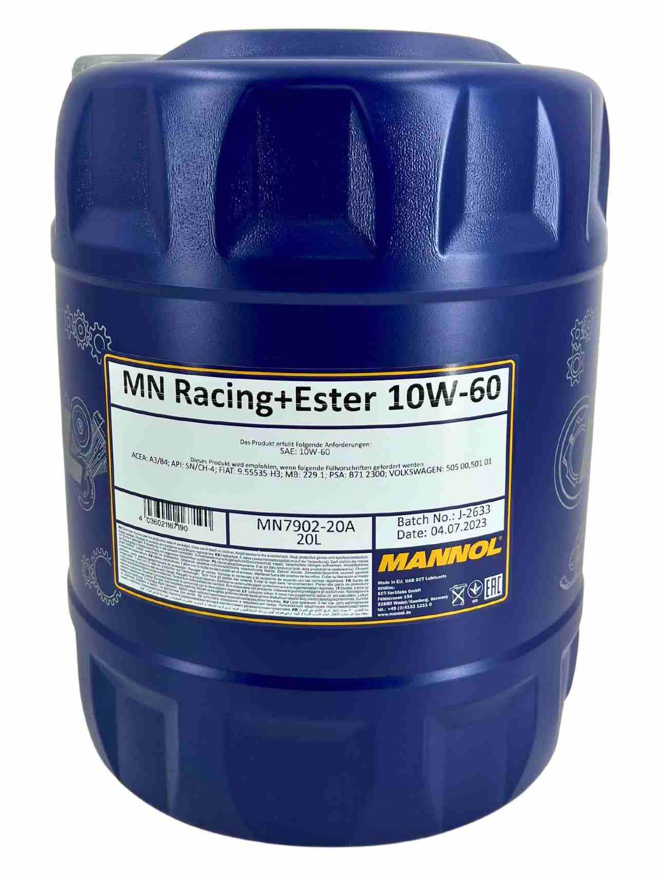 Mannol Racing + Ester 10W-60 20 Liter | R38492225